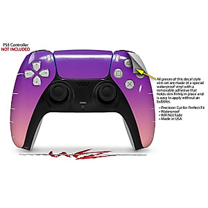 WraptorSkinz Skin Wrap compatible with Sony PS5 DualSense Controller Smooth Fades Pink Purple (CONTROLLER NOT INCLUDED)