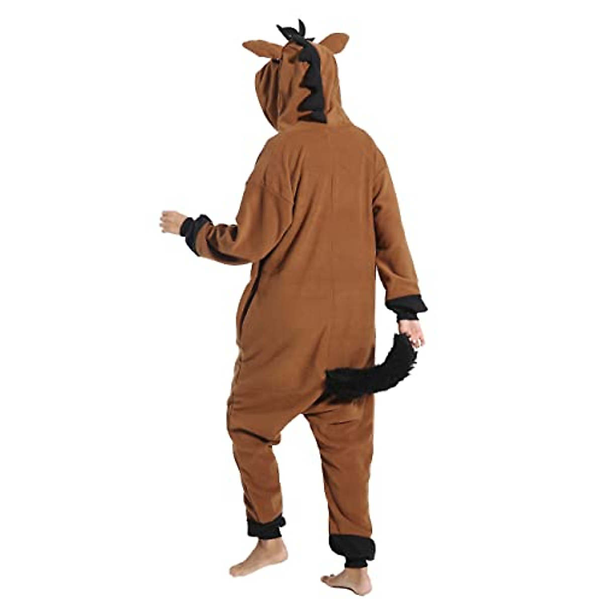 Adult Horse Onesie Pajamas Animal Cosplay Homewear Sleepwear Jumpsuit Costume for Women Men Girls Boys Teens