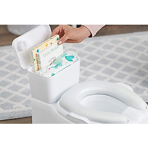 Regalo 2-in-1 Potty Training and Transition Potty With Flushing Sound, Removable Seat, Bonus Kit, Oversized Foam Soft Seat, and Wipe Storage, White