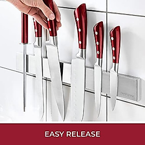 [New 2022] Magnetic Knife Holder for Wall - 16 inch Multipurpose Stainless Steel Knife Strip Organizer - Versatile Knife Rack For Kitchen Utensil And Tool Holder Magnet Bar For Workshop - M Home