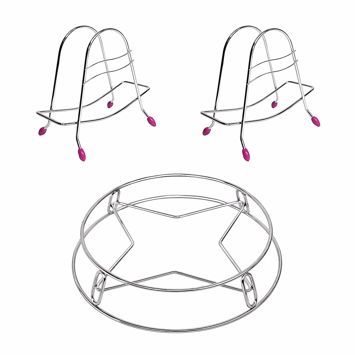 WAIKAS 【 3-Pack】 Cutting Board Racks 2pcs and Universal Pot Rack 1pcs, 304 Stainless Steel