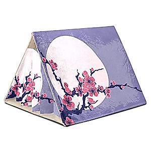 enheng Small Pet Hideout Sakura Branch Against Sun Hamster House Guinea Pig Playhouse for Dwarf Rabbits Hedgehogs Chinchillas