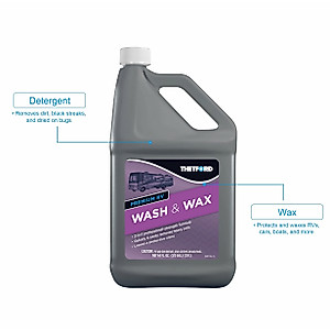 Thetford Premium RV Wash and Wax, Detergent and Wax for RVs / Boats / Trucks / Cars - 64 oz - Thetford 96014
