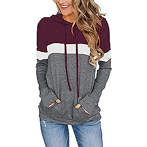 Womens Tops Long Sleeve Shirts Fall Sweatshirts Lightweight Sweaters Sports Hoodies Fashion Clothes Ladies Casual Tunics Loose Fitting Tees Blouses Black Gray M