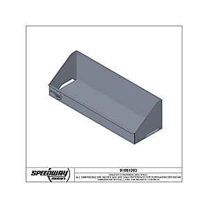 Fixed Racing Jack Stand Storage Bin, Aluminum, 31 Inch X 10 Inch