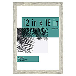MCS Studio Gallery Frame, Gray Woodgrain, 16 x 20 in, Single & Studio Gallery Frame, Gray Woodgrain, 12 x 18 in, Single