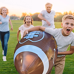 GiftExpress 40" Giant Jumbo Inflatable Football with Tee Set for Football Party, Gameday, and Football-Themed Party, Sport Party Decorations, Super Fun Football Games for Kids and Adults