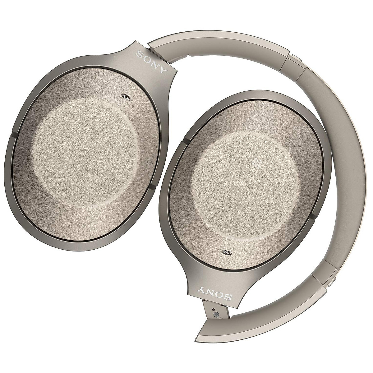 Sony Noise Cancelling Headphones WH1000XM2: Over Ear Wireless Bluetooth Headphones with Microphone - Hi Res Audio and Active Sound Cancellation - Gold (2017 model)