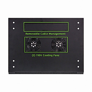 NavePoint 18U Deluxe IT Wallmount Cabinet Enclosure 19-Inch Server Network Rack with Locking Glass Door 24-Inches Deep Black with Shelves