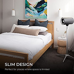 Everdure 49.4 Inch Indoor/Outdoor Pedestal Fan, 6 Speed Settings, Targeted Airflow Control, Oscillating Fan, Remote Control Included, Perfect Cooling Fan for Bedroom, Living Room, Home Office, Black