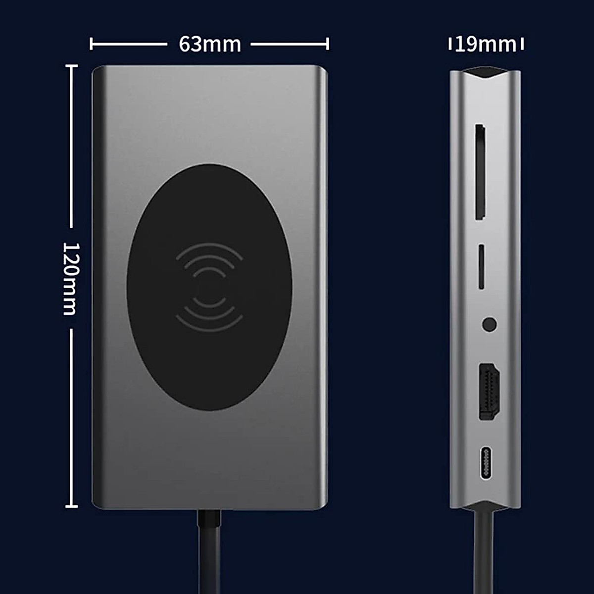 SHYPT USB Type C Hub USB 3.0 Type-C Hub to HDMI Adapter 4K Thunderbolt 5 USB C Hub with TF SD Reader Slot PD