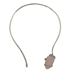 NOVICA Artisan Handmade Rose Quartz Collar Necklace Pendant from Brazil Stainless Steel Modern Birthstone Gemstone [16.5 in L 2 in W Pendant(s) 1.6 in L x 1.2 in W x 0.6 in D] ' Love' S Magnitude'