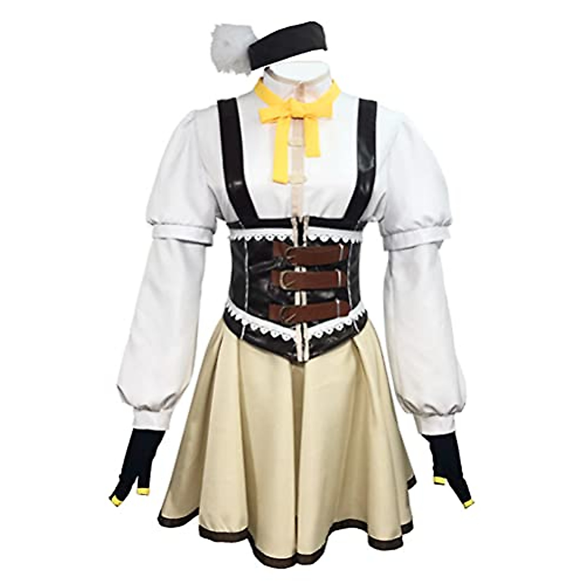BoerMee Tomoe Mami Cosplay Costume Puella Magi Madoka Magica Cosplay Dress Anime Lolita Skirt Halloween (Tomoe Mami, S)