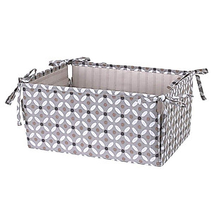 NoJo Play Day Pals Elephant/Bear/Lion/Zebra Animal 4 Piece Nursery Crib Bedding Set, Grey, Tan, Taupe, White