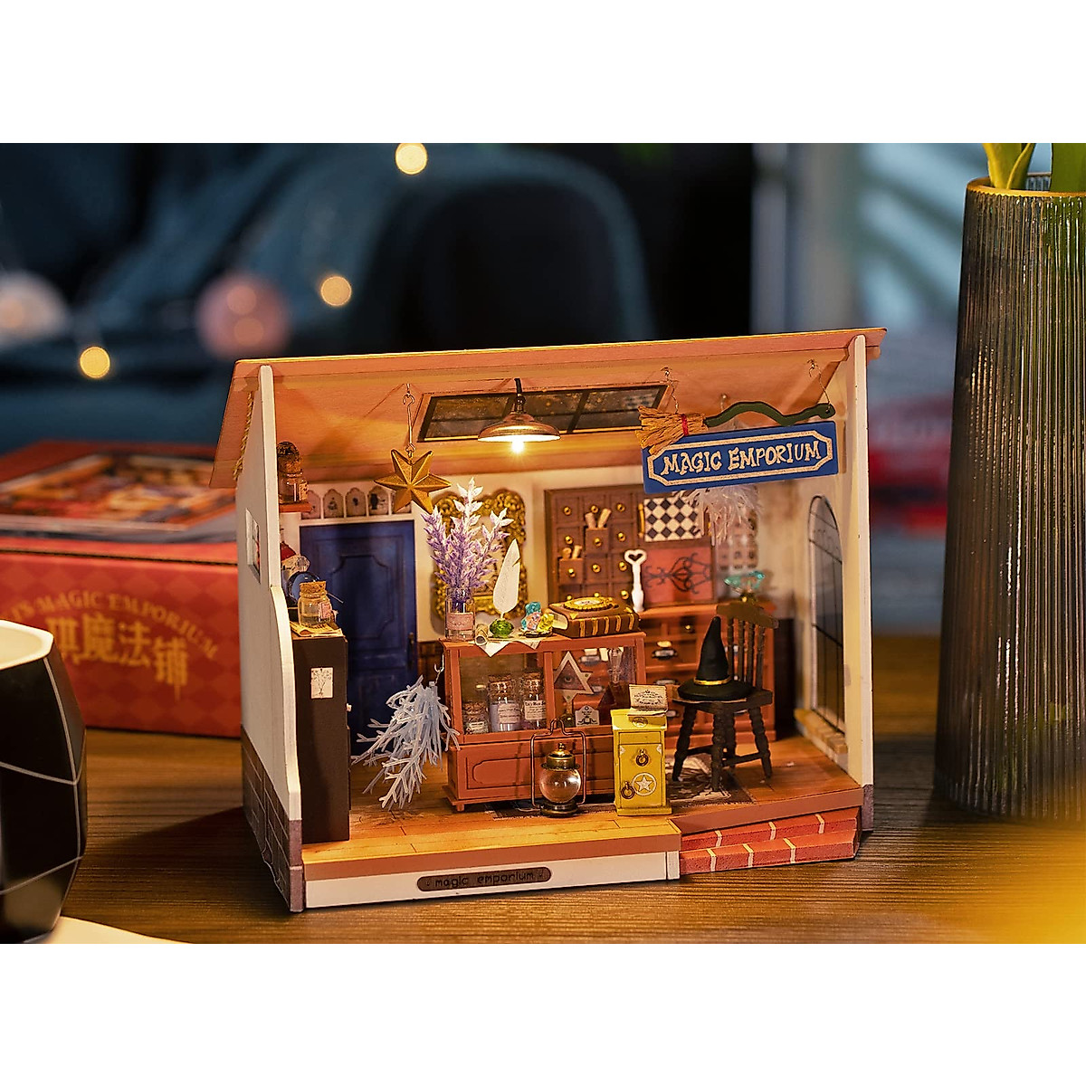 Rolife DIY Miniature Dollhouse Room Kit - Magic Potion Store Diorama Kit DIY Crafts Hobbies for Women/Men Gifts for Teens Adults Home Decor