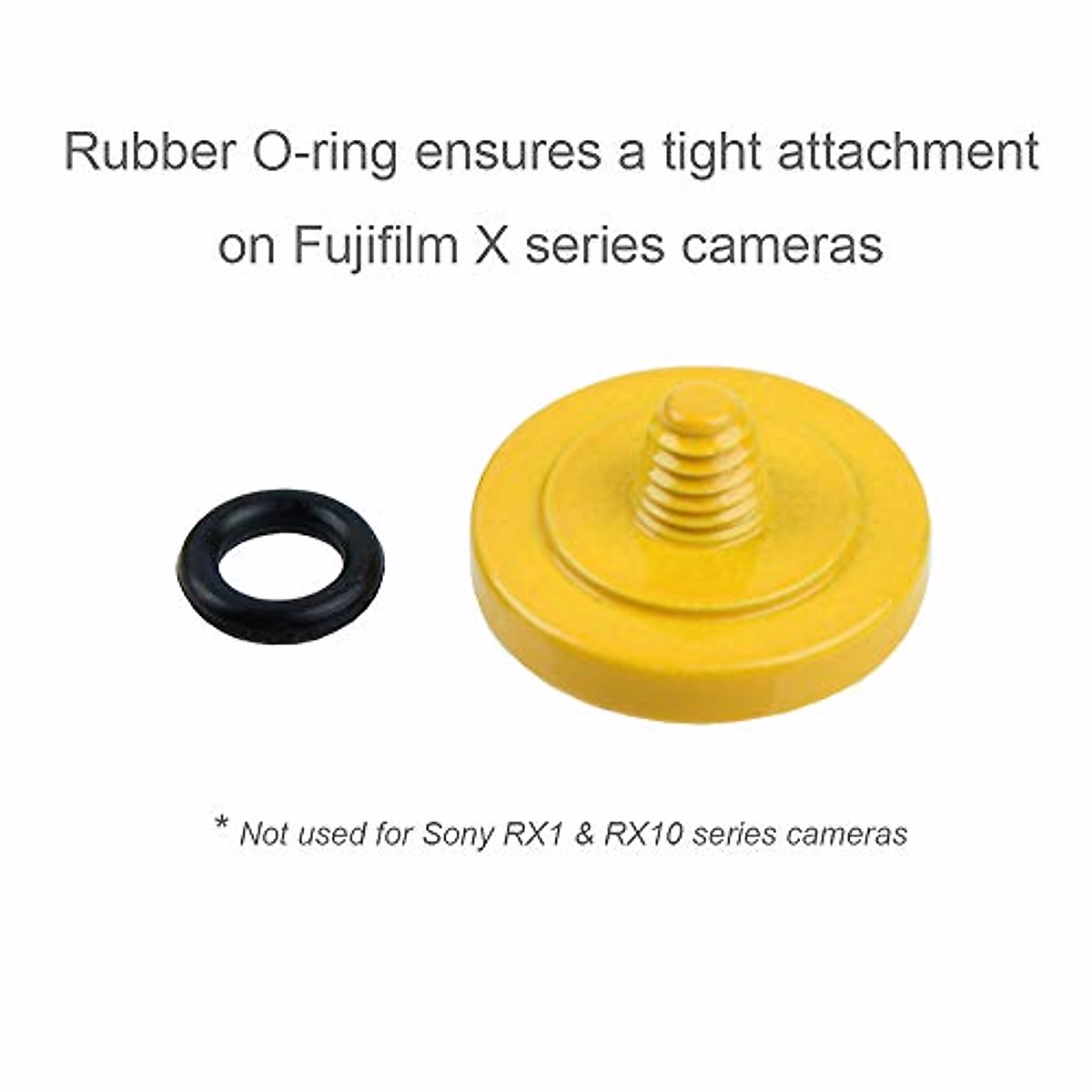 Foto&Tech Soft Shutter Release Button Compatible with Fuji Fujifilm X-T5 X-T4 X-T3 X-T30 X-T30 II X-T20 X-PRO3 X100V X100F X-E4 X-E3 Sony RX1R II RX10 IV III Leica M10 M9 Nikon Df F3 (2 Pcs, Yellow)