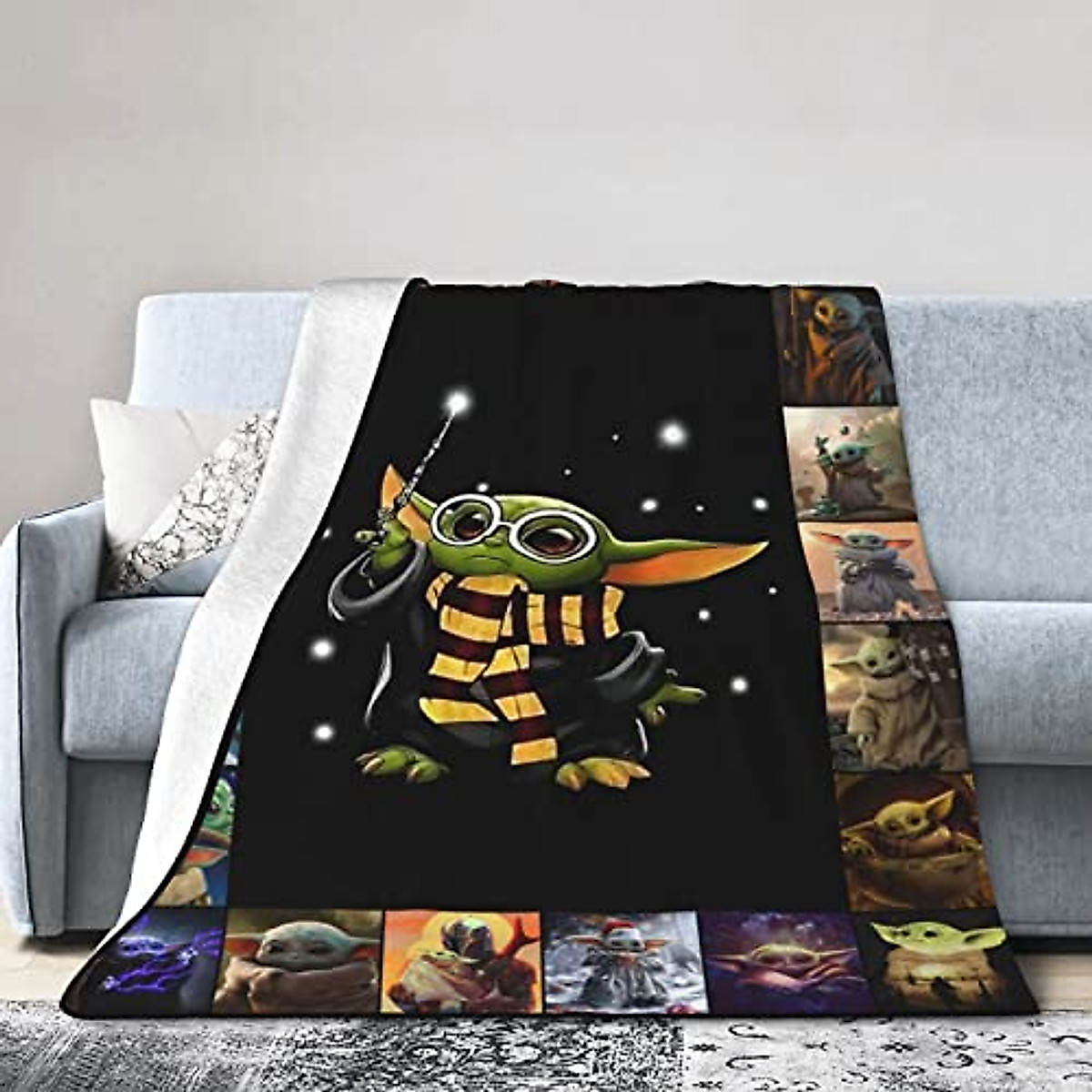 Cartoon Flannel Throw Blanket, Warm Cozy Soft Lightweight Bed Blanket for Couch Sofa Bedding Living Room (YD1, 60"x50")
