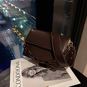 ZOCILOR Fashion Purses and Handbags for Womens PU Leather Shoulder Messenger Bags (Coffee)