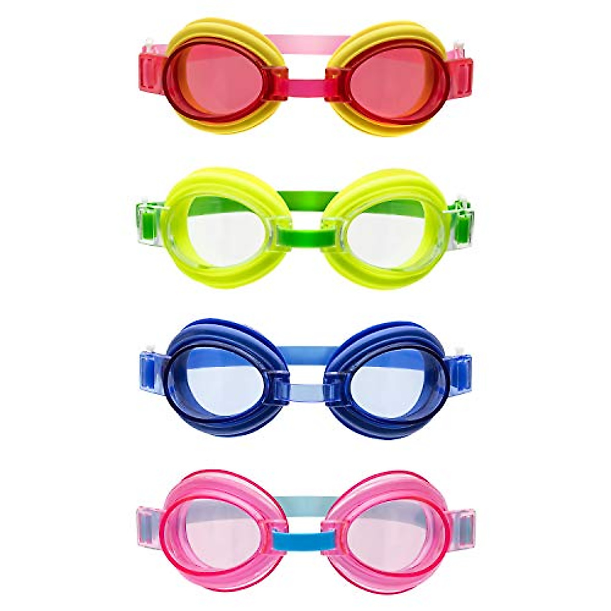 Poolmaster Swim Goggles, Lil' Guppies, 4 Pack