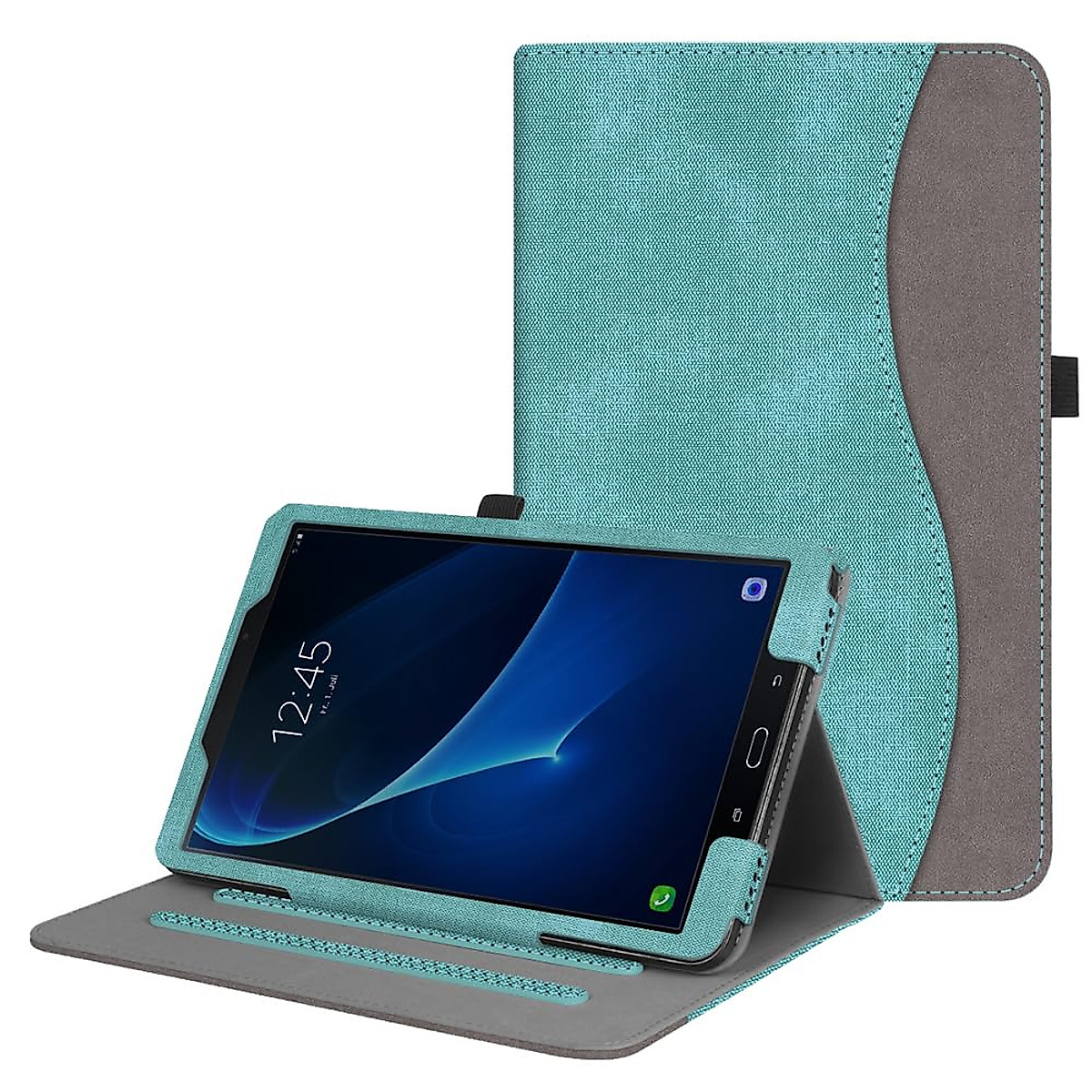 Fintie Case for Samsung Galaxy Tab A 10.1 (2016 NO S Pen Version), [Corner Protection] Multi-Angle Viewing Stand Cover with Pocket Auto Sleep/Wake for Tab A 10.1 (SM-T580/T585/T587), Turquoise