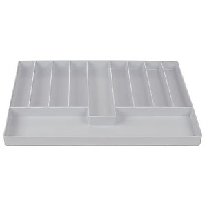 AmeriCan Goods 3/Pieces Dental 4/Section Large Drawer Organizer Tray, Dental Supply Cart Section Divided White Tray for Medical/Dental Supply