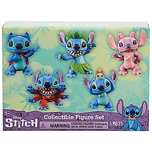 Disney’s Lilo & Stitch Collectible Stitch Figure Set, 5-pieces, by Just Play , Blue