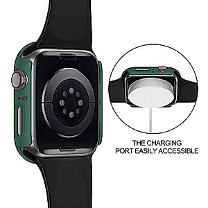 VASG 5-Pack Compatible with Apple Watch Case 44mm, Built-in HD Clear Ultra-Thin Screen Protector Cover Hard PC Case Compatible with Apple Watch Series 4/5/ 6/SE