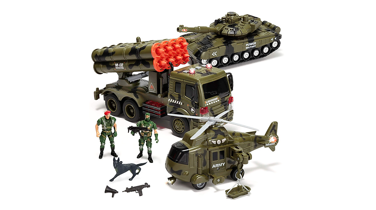JOYIN 3-in-1 Military Vehicle Toy for Kids