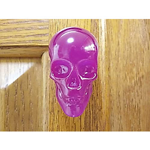 Purple Skull Cabinet Knobs/Drawer Knobs (Black Light Activated) (Set of 2)