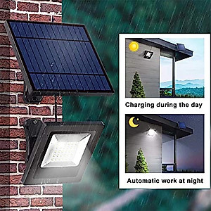 Awanber Solar Powered Lights Outdoor, Bright White Light IP65 Waterproof Auto Dusk to Dawn 350° Adjustable Solar Security Flood Lights for Barn, Garden, Garage, Pathway, Yard, Patio, Lawn, Balcony