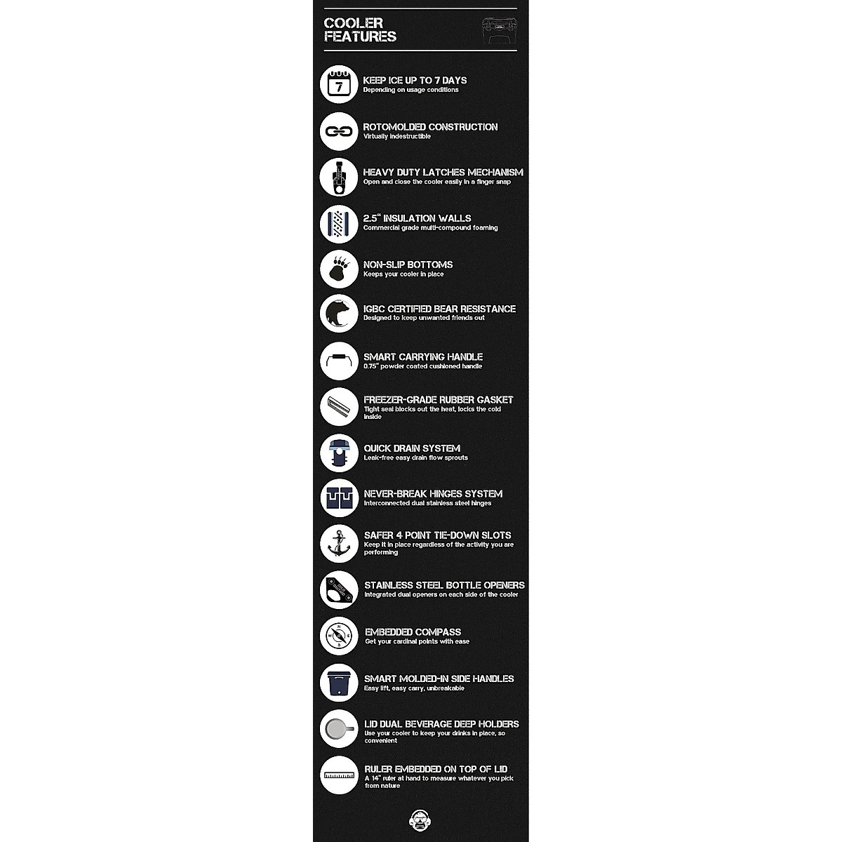 COLD BASTARD COOLERS 20QT Cold Bastard Rugged+ Pink NEON Premium Ice Chest Cooler Accessories Free S&H(CB20-PN)