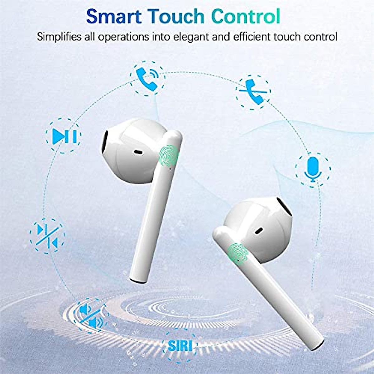 Onamicit Wireless Earbuds Bluetooth Headphones in-Ear,Noise Cancelling Earbuds Stereo Sound, Deep Bass & with Charging Case Air Buds Pro Touch Control,Wireless Headphone IPX5 Waterproof Sport