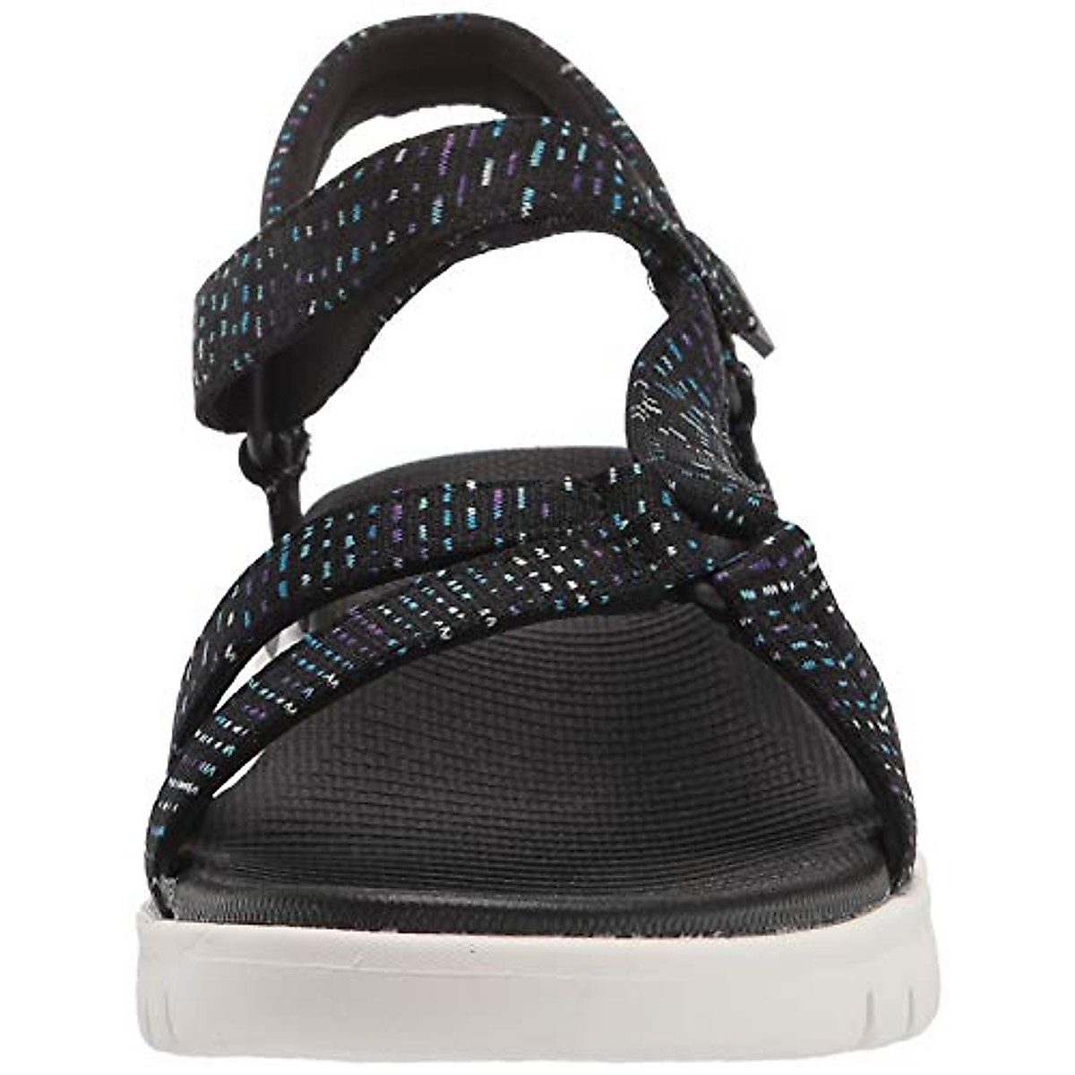 Skechers Women's ON-The-GO Flex Multi-Colored Strap Sandal Sport, Black, 8