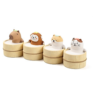 Aroma Ceramic Stone Diffuser [Japan Import] Aromatherapy Essential Oil Diffuser, Non Electric, Passive, Unique, Cute, Animal, Design for Women, Men, and Gifts (Bathing Dog)