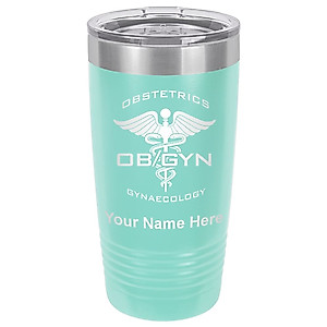 LaserGram 20oz Vacuum Insulated Tumbler Mug, OBGYN Obstetrics and Gynaecology, Personalized Engraving Included (Teal)