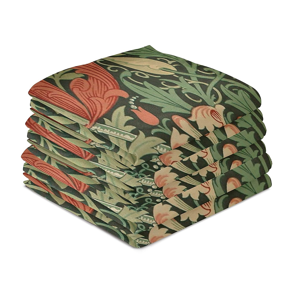 ALAZA William Morris Flowers Floral Prints155 Kitchen Towels Absorbent Dish Towels Soft Wash Clothes for Drying Dishes Cleaning Towels for Home Decorations Set of 4, 28 X 18 Inch