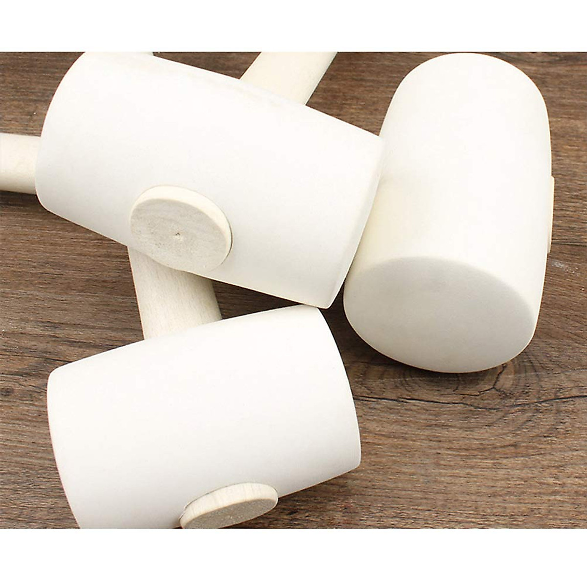 Wooden Handle Rubber Hammer Rubber Mallet Kids Hammer Toys Small Hammer for Child Kids Playing