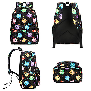 Esfoxes Owl School Backpack for Girls, Kids Teens School Bags Bookbags Set with Lunch Bag Pencil Bag