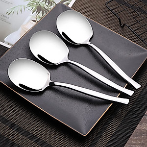 Bblina 8 Pieces Large Serving Spoons, Stainless Steel Buffet Serving Spoons