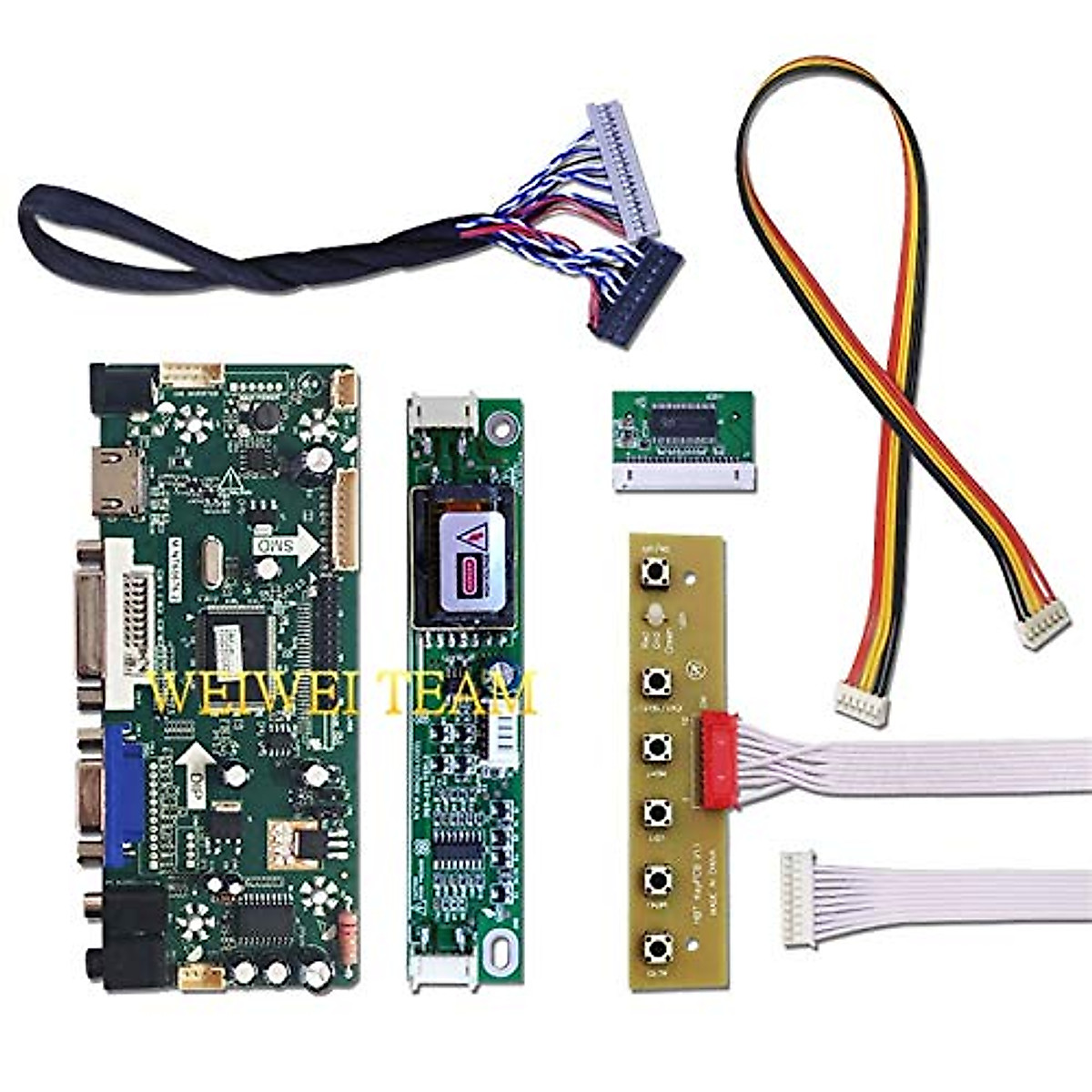 Lysee Mobile Phone Parts - 12.1 inch 800X600 Display Screen LQ121S1DG31 TFT LCD Panel M.NT68676.2 LCD Controller Board HDMI+DVI+VGA Audio PC