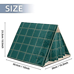 Y-DSIWX Guinea Pig House Bed, Rabbit Large Hideout, Small Animals Nest Hamster Cage Habitats Plaid Blue