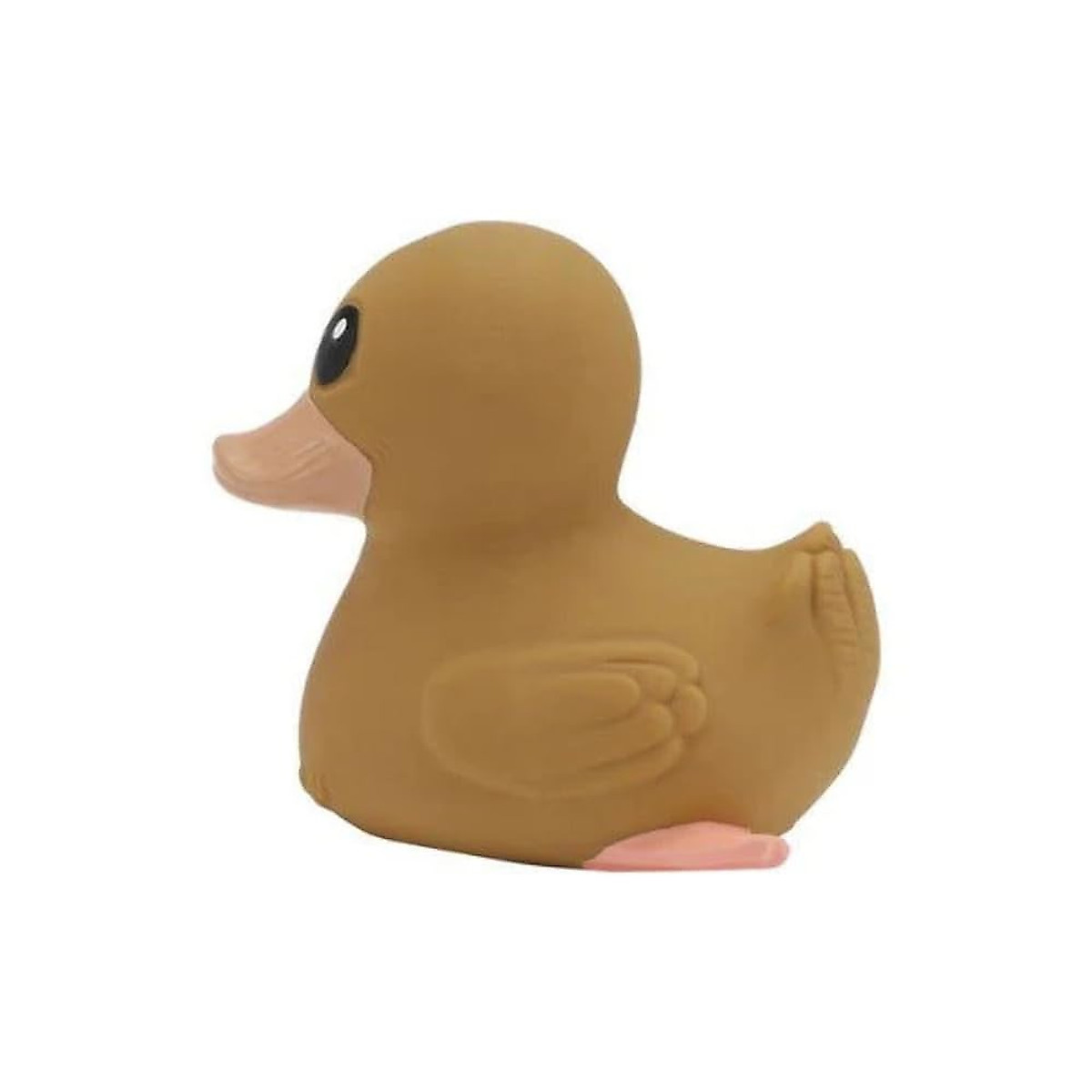 HEVEA Kawan Mini Rubber Duck - 100% Natural Rubber Baby Bath Toy - Eco Friendly, Perfect for Playing, Teething, and Bathing - Mold Free Bath Toys - Choco Latte