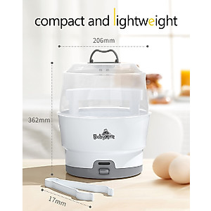 Bottle Sterilizer, Baby Bottle Sterilizer, Electric Steam Bottle Sanitizer for Baby Bottles, Pacifiers, Nipples, Teethers, Breast Pump Accessories, One Button Control, Easy BPA-Free Bottle Cleaner