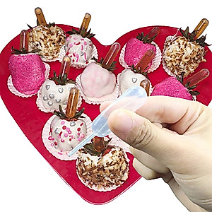 KoberrLi 4ml Dessert Pipettes 80PCS Plastic Squeeze Transfer Pipettes Dropper Liquid Injector for Cupcake Strawberries