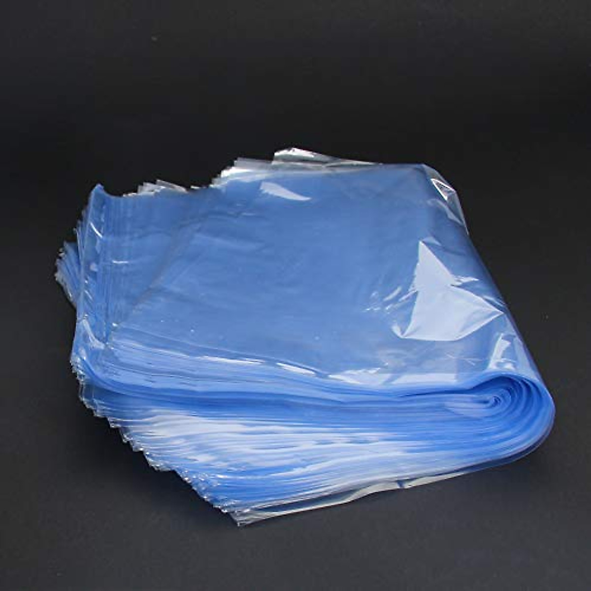 Othmro Shrink Bags, PVC Heat Shrink Wrap Bags, 18 x 26cm Shrinkable Wrapping Packaging Bags Industrial Packaging Sealer Bags,Light Blue 100pcs