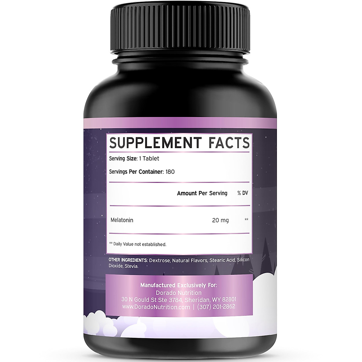 Melatonin 20mg Tablets for Adults (180 Count) - Quick Dissolve with 20mg of Melatonin Per Tablet - High Potency, Gluten-Free, Non-GMO, Vegan - Mixed Berry Flavor - Bulk Supply - USA Made