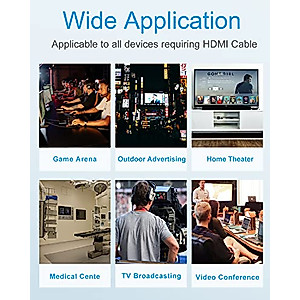 PEUZAVA 8K HDMI Cable 10ft, 48Gbps Ultra High Speed HDMI 2.1 Cord, 8K@60HZ 4K@120Hz eARC HDR10 HDCP 2.2&2.3 Dolby Compatible with PS5 PS4 Xbox Series X Switch Apple Samsung Sony LG Roku TV Blu-ray