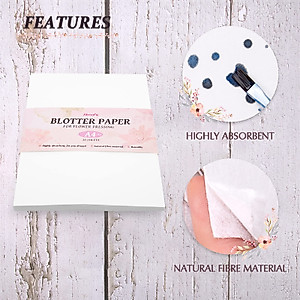 Aboofx 20 Sheets Blotting Paper for Flower Press, Large A4 Highly Absorbent and Reusable Blotter Paper for Flower Press Herbarium Paper Craft 8.26 x 11.8 inch Blotter Paper Sheets