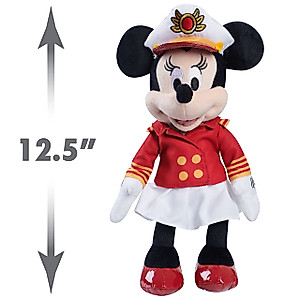 Disney Classics Captain Minnie Mouse 12.5-inch Plush, Cruise Line Kids Toys, Stuffed Animal, Mouse, Officially Licensed Kids Toys for Ages 3 Up by Just Play