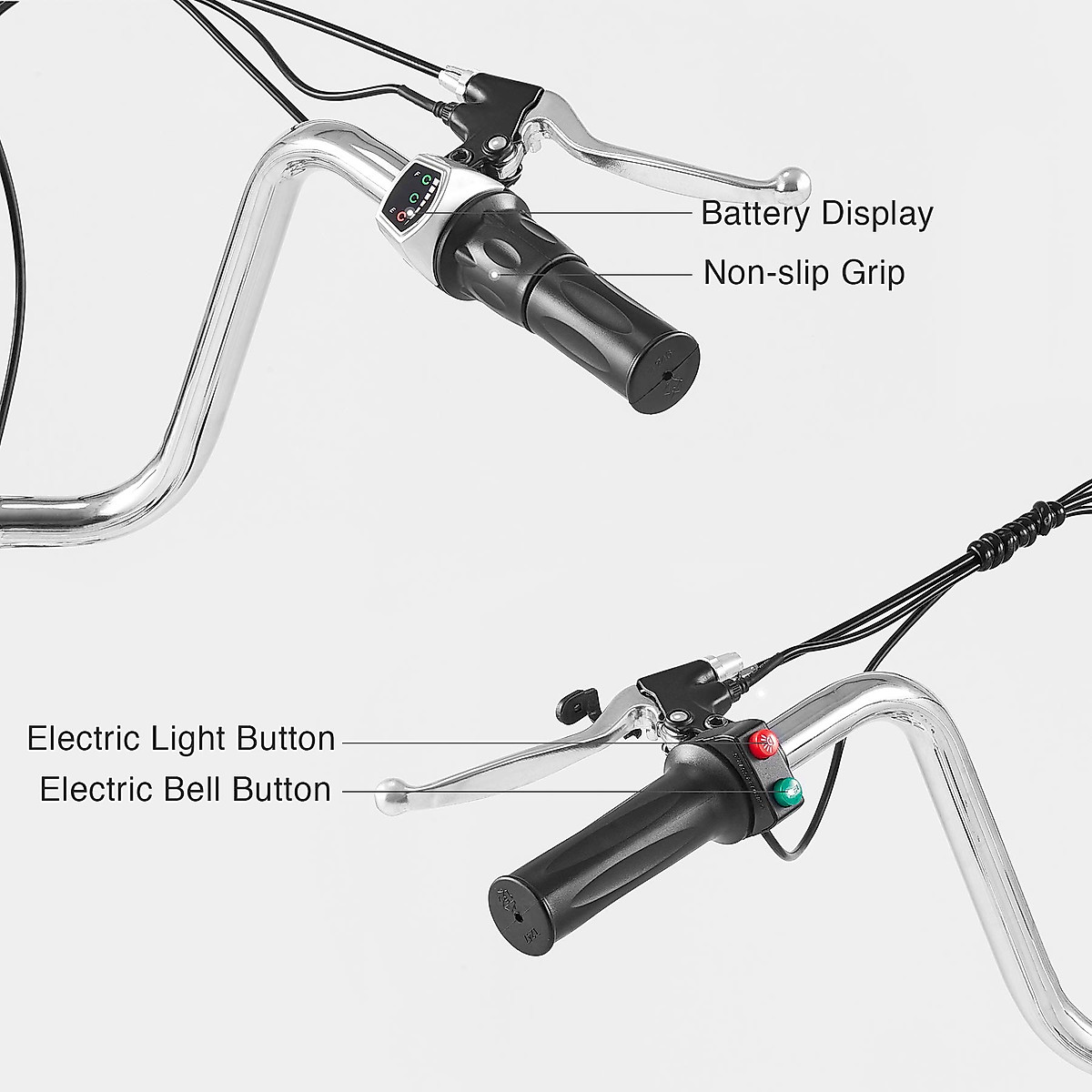 Viribus 24" 26" 3 Wheel Electric Bike for Senior, 250w Adults Electric Tricycle Trike, Three Wheel Ebike E Bicycle with Removable 36V 10Ah Lithium Battery, Motorized Trike with Basket for Women Men